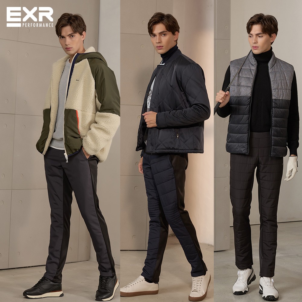 ⛳EXR 22FW 남성 패딩팬츠 3장-1세트 (차콜 + 네이비 +블랙) - SET 구성 멋스러운 스타일 + 보온성 + 활동성까지 패딩 충... : ⛳스카이골프⛳ 100%정품 ...