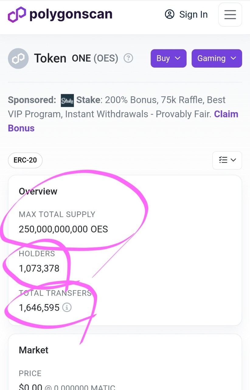 = OES PolygonScan ONE (OES) Token Tracker | PolygonScan - https://naver.me/5... : ONE(OES)딜쉐이커 ...